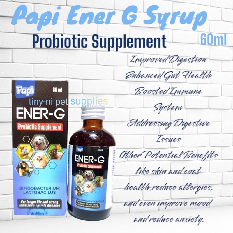 Ener G_pet Syrup for Dog Cat|60ml Probiotic Supplement for Strong ...