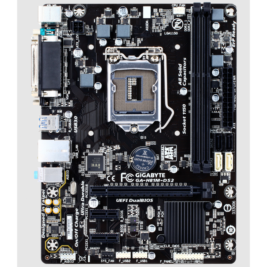 Original Intel GIGABYTE GA-H81M-DS2 desktop motherboard H81 socket LGA ...