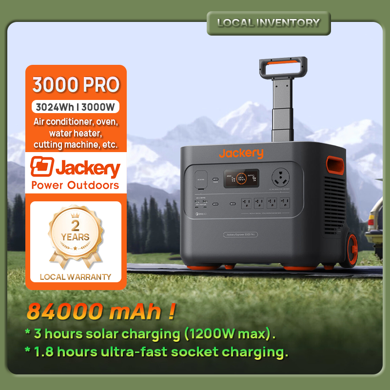 Jackery 3000PRO Power Station 3024Wh/840000mAh/3000W Solar Generator 2.4H Fast Charging | Shopee ...