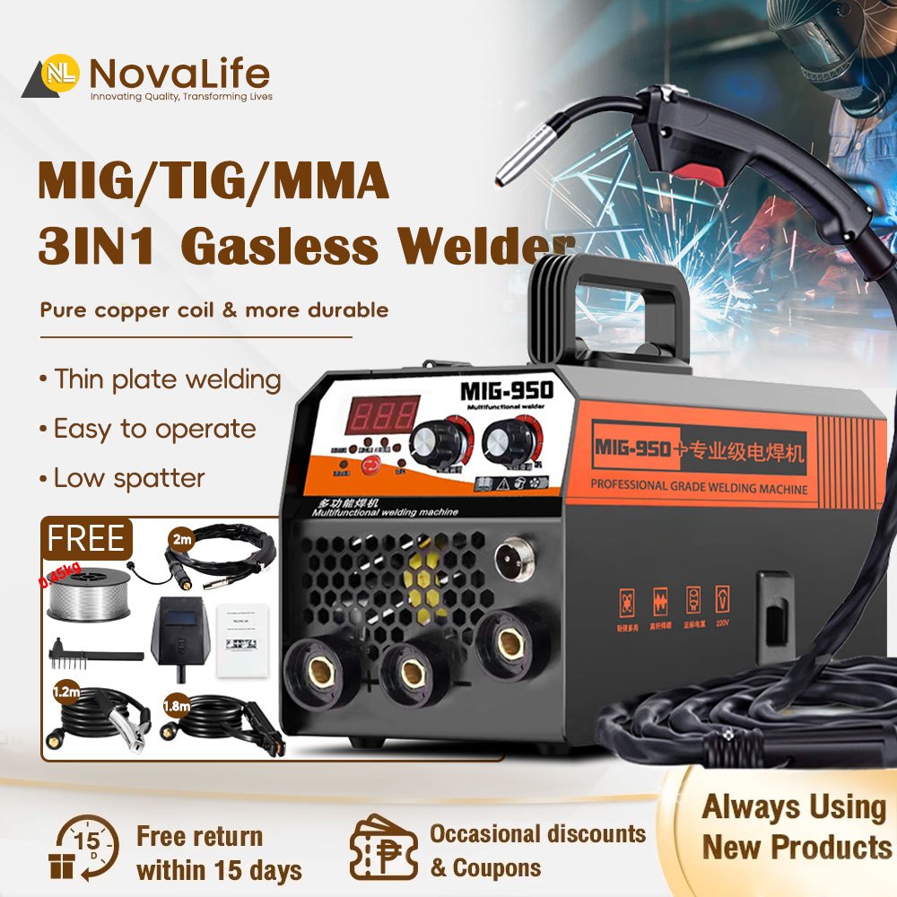High Quality MIG Welding Machine Portable Inverter IGBT Gasless Welder MIG&MMA&TIG 3in1 | Shopee ...