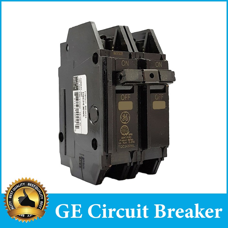 100% Original GE Circuit Breaker 15-100 Amp Bolt-On TQC 2 Pole Made in Singapore ICC Sticker ...