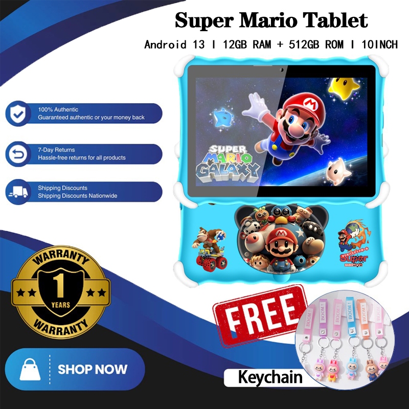 Super Mario tablet Android 13.0 12GB+512GB 5G/Wi-Fi Tablet 7.0" Screen ...