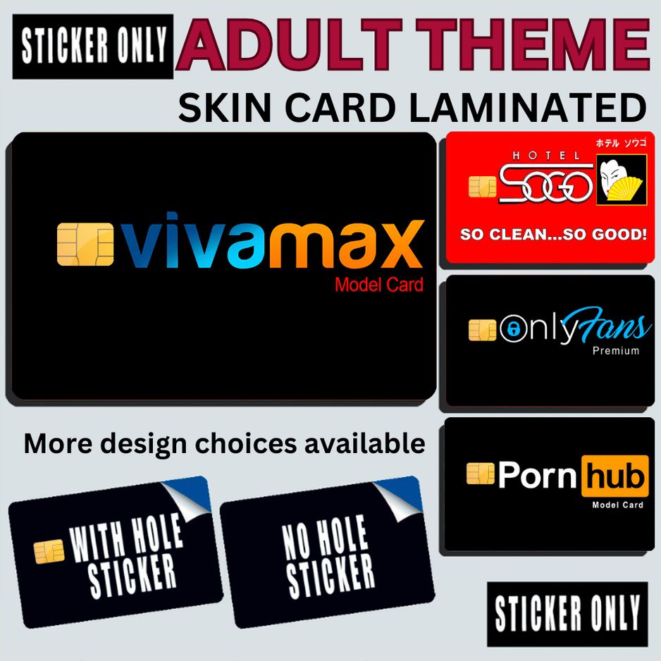 ADULT THEME SKIN CARD - STICKER SKIN CARD FOR ATM, CREDIT, DEBIT , BEEP ...
