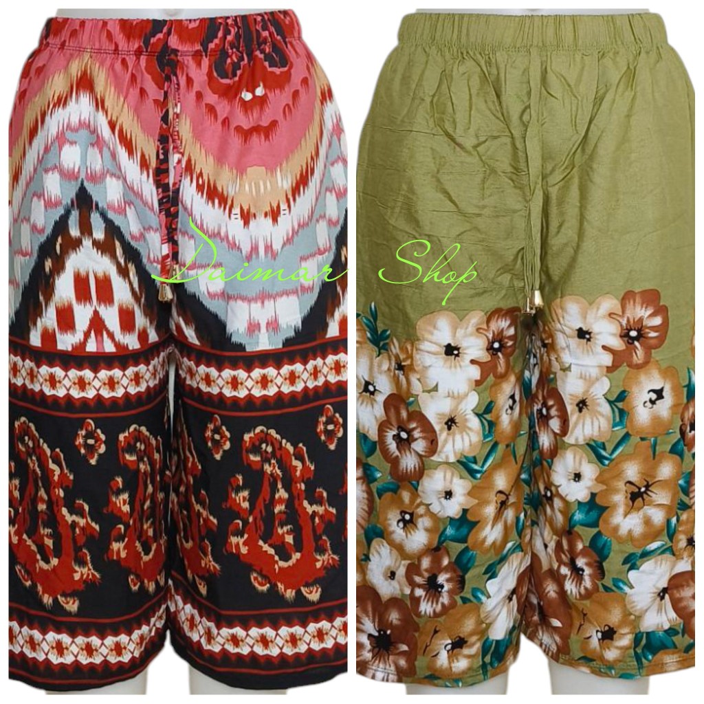 Challis Square Pants | 2 Pocket |Tokong |Big Garter | Medium to Large ...