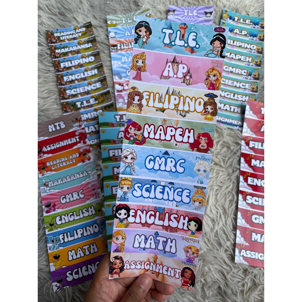 School Subject Label/Name Sticker for Notebook | Shopee Philippines