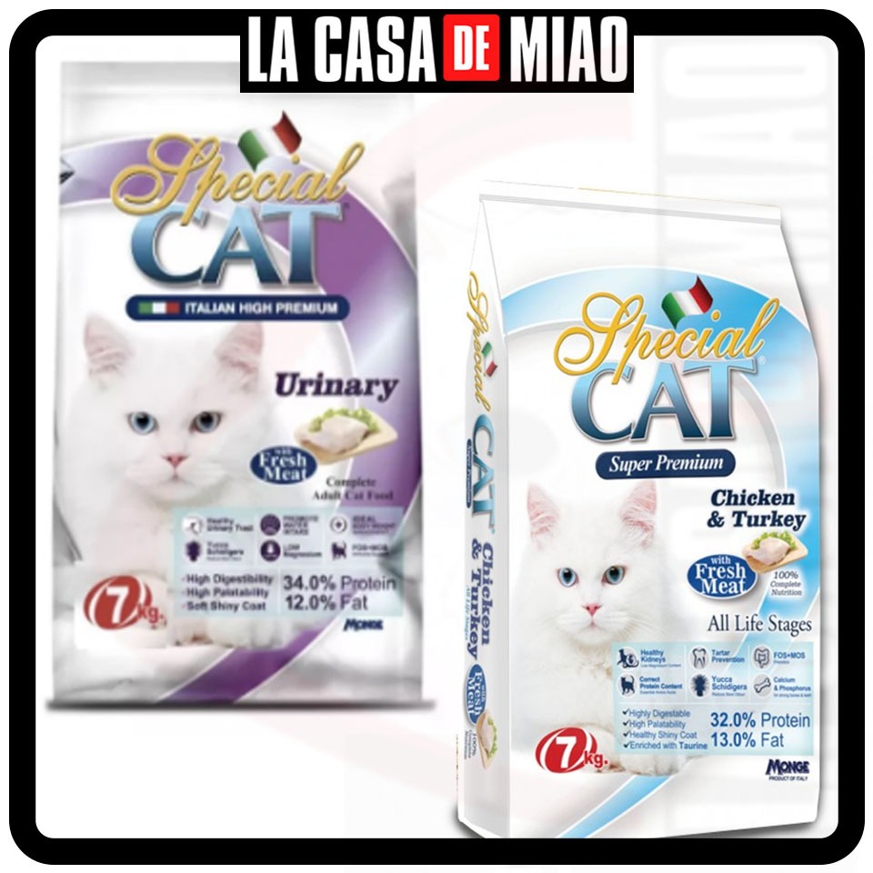 Monge Special Cat Urinary Chicken and Turkey 7kg Dry Cat Food All ...