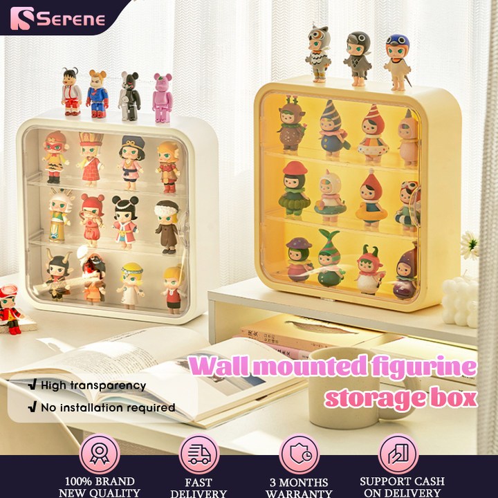 Wall-mounted Blind Box Display Shelf Organizer Transparent Hand Puppet ...