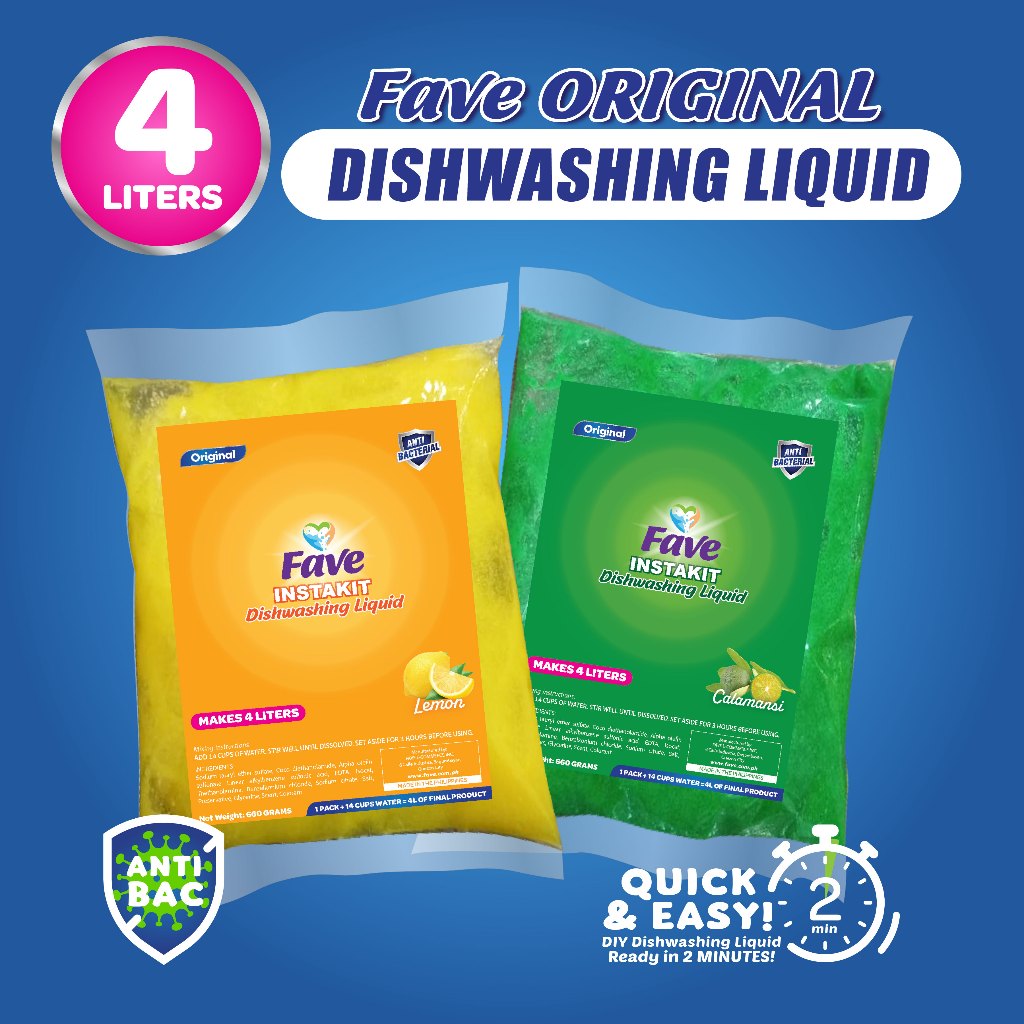 FAVE ORIGINAL DISHWASHING Liquid, 2L - 18L YIELD, Household products ...