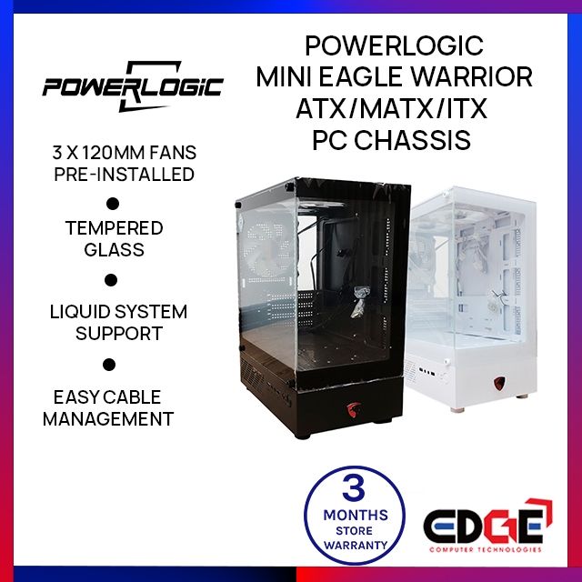 EDGE | POWERLOGIC Mini Eagle Warrior ATX/mATX/ITX PC Chassis | Shopee ...