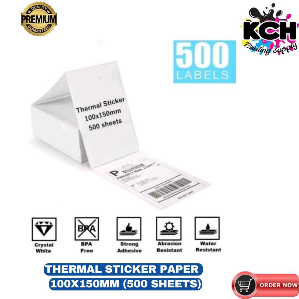 THERMAL STICKER PAPER 100X150MM (500 SHEETS) | Shopee Philippines