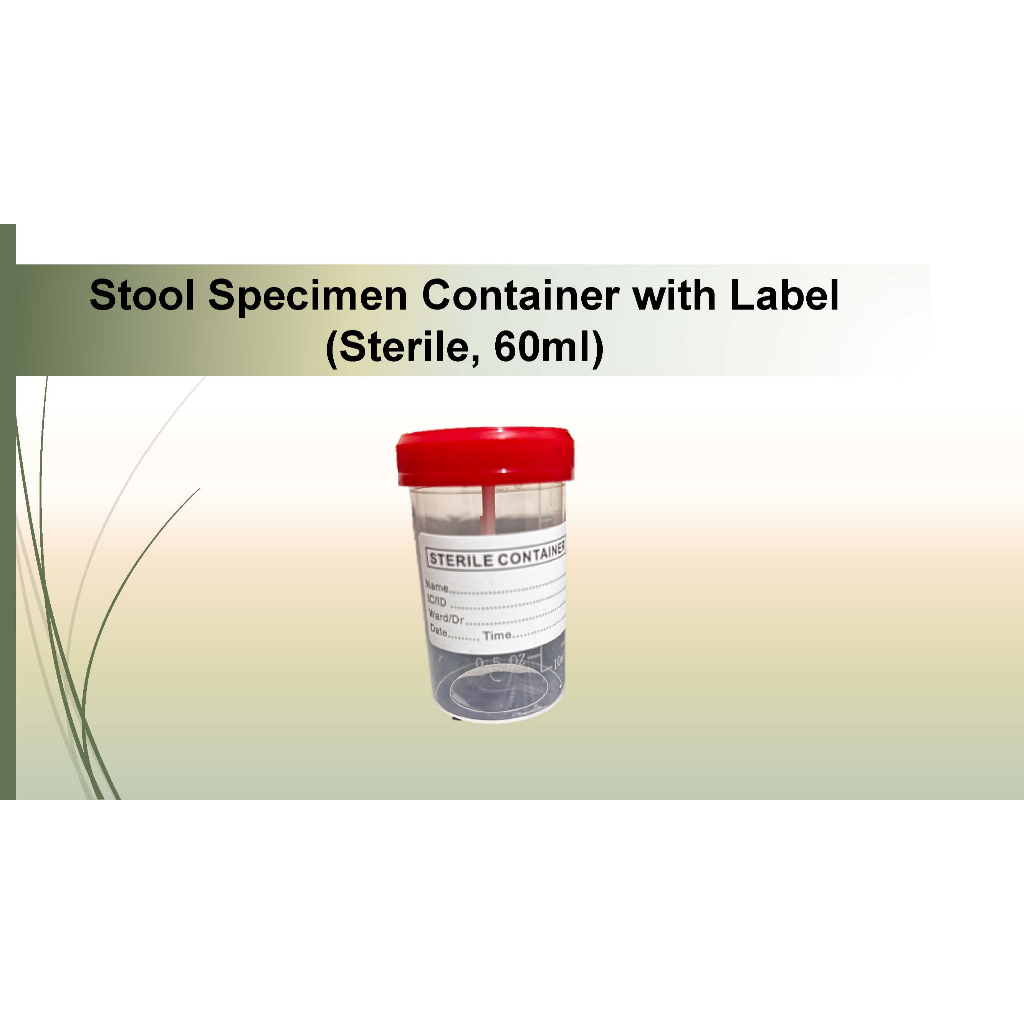 Stool Specimen Container with Label (Sterile, 60ml) | Shopee Philippines