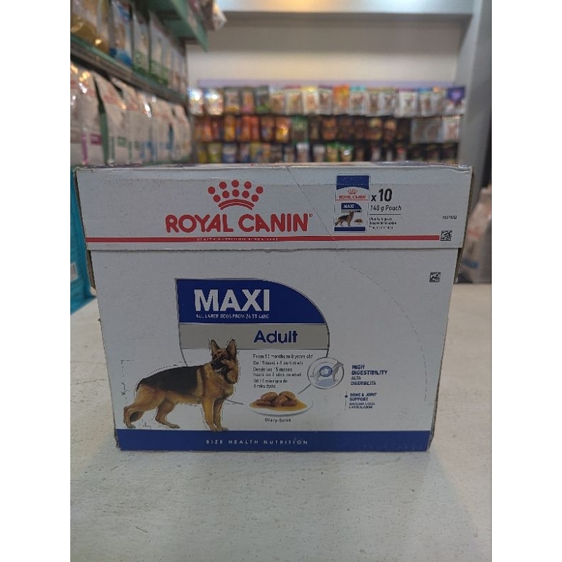 ROYAL CANIN MAXI ADULT WET FOOD 1 BOX (10 PIECES POUCH) | Shopee ...