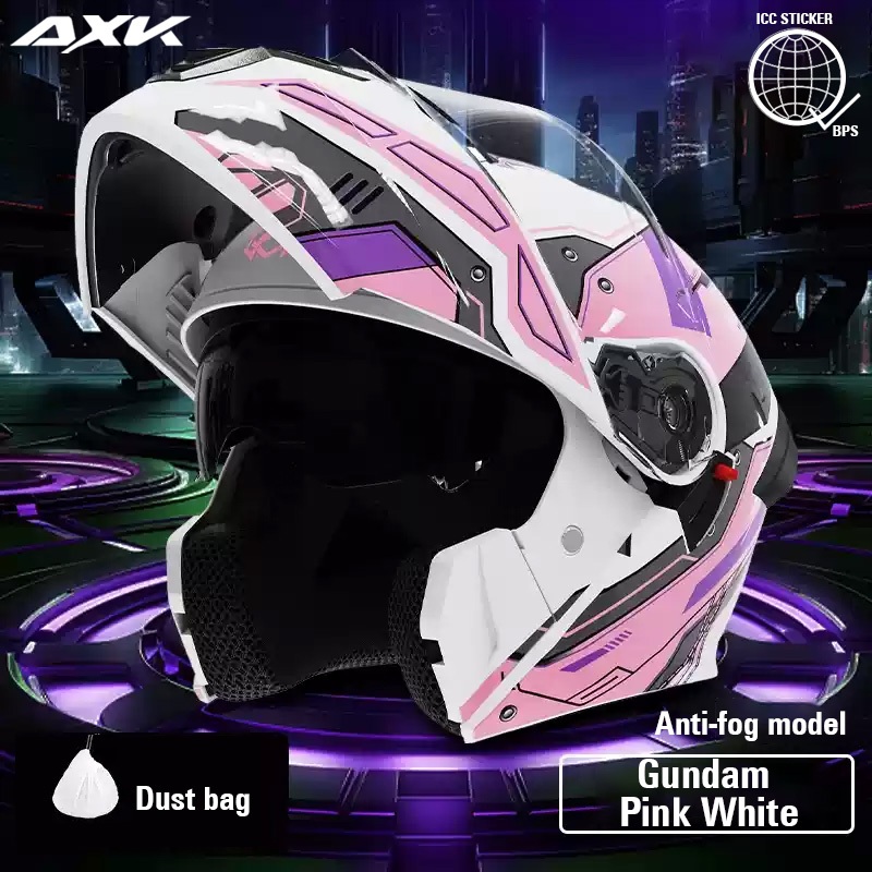 on hand！AXK full face helmet dual lens 909 dual flash light 54-62cm ...