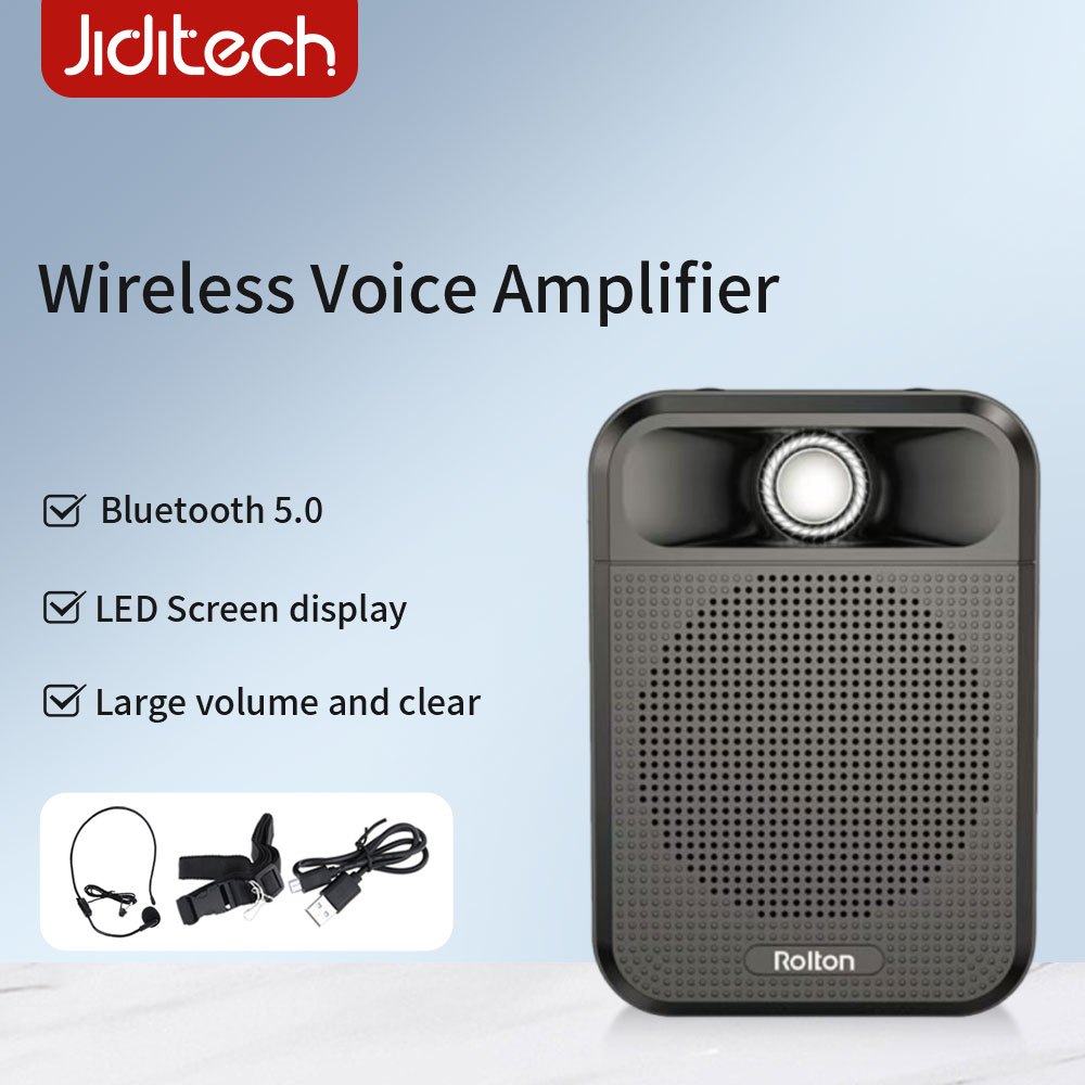 Jiditech Portable Voice Amplifier Wireless Speaker Lapel Teacher ...