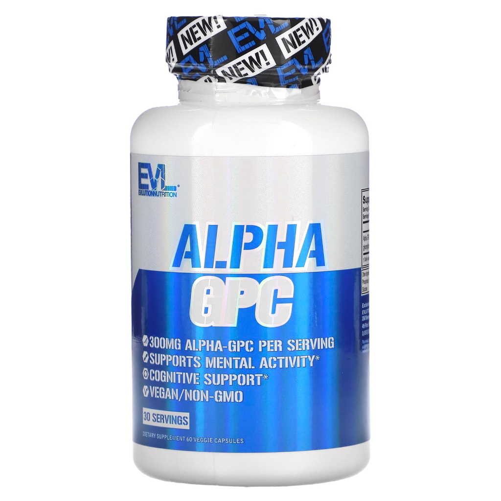 EVLution Nutrition, Alpha GPC, 600 mg, 60 Veggie Capsules (300 mg per ...