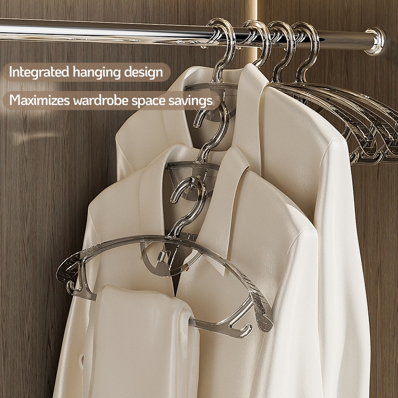 Non-Slip Space-saving Cloth Hanger,5 Pack Luxury Hanger Cloth Organizer ...