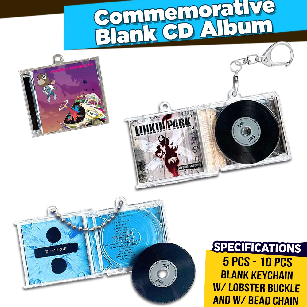 Peripheral Commemorative Blank Album Mini CD Case Keychain | Shopee ...