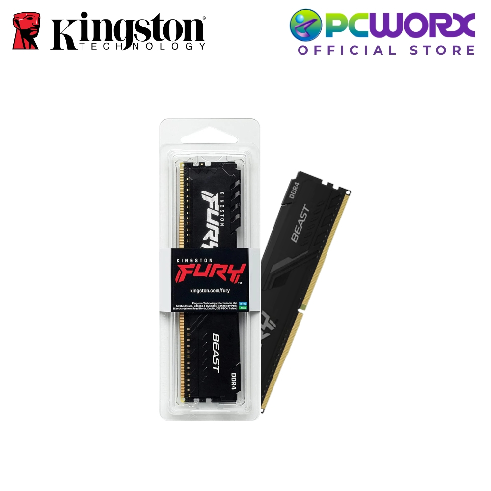 Kingston KF432C16BB/8 8GB 3200MHz DDR4 CL16 DIMM FURY Beast Black | Kingston 3200MHz DDR4 RAM ...
