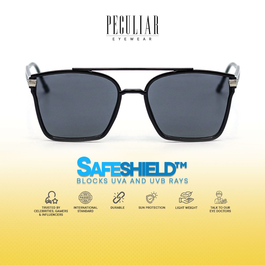 Peculiar Jude Square Aviator Frame Fashion Sunglass Eyewear for Men and ...