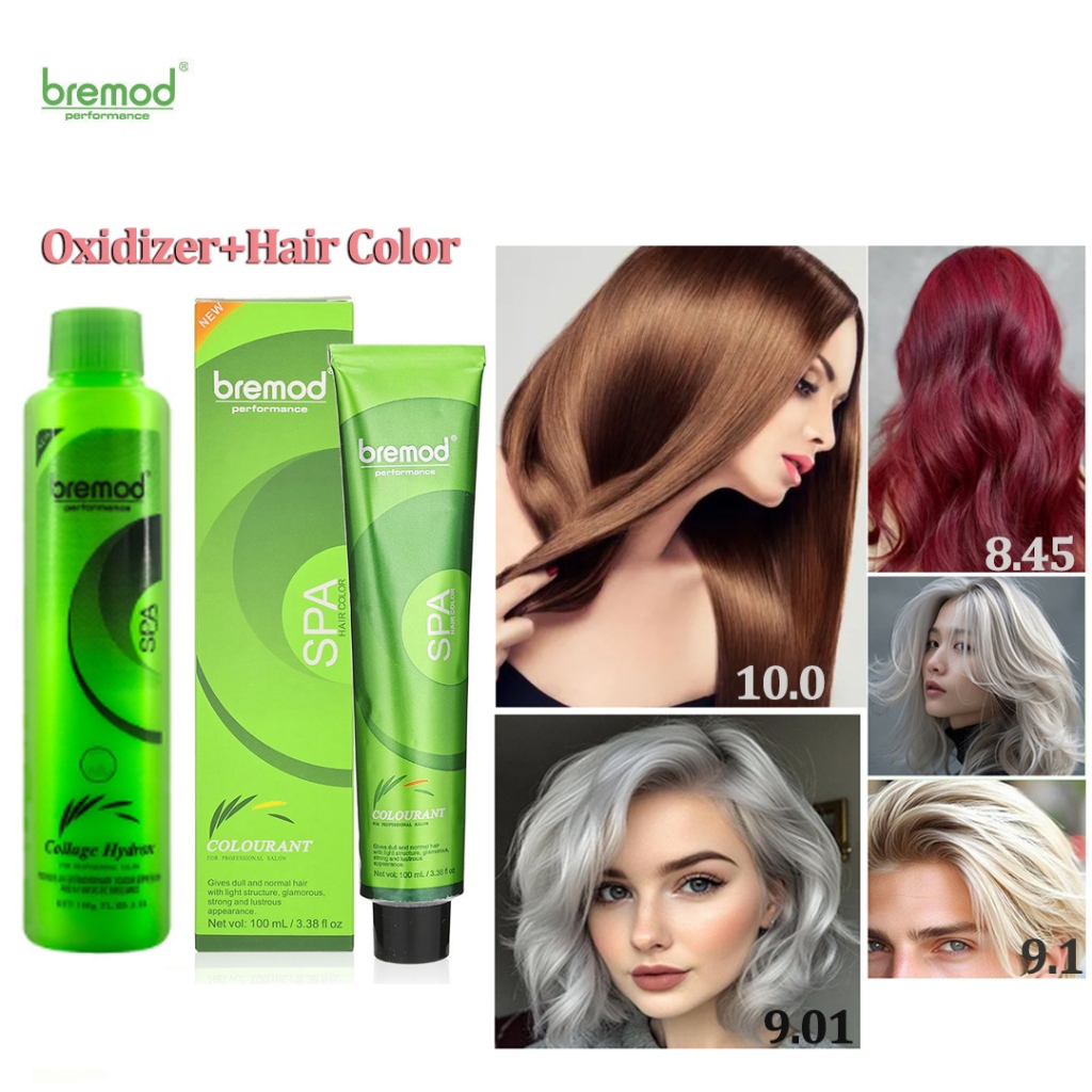 Bremod Hair Color with Oxidizing 100ml (2 in 1) Hair Dye Cream+Oxidizer ...
