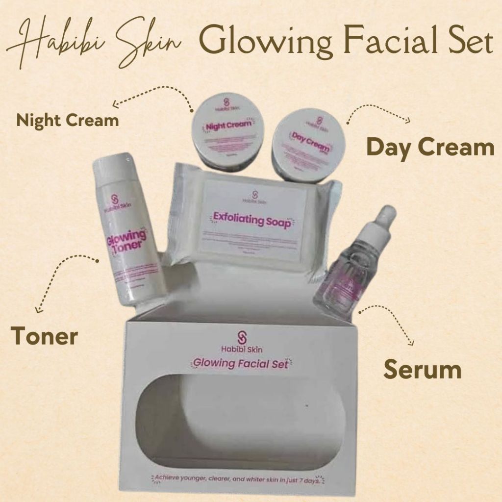 Habibi Skin 5in1 Glowing Facial Set | Shopee Philippines