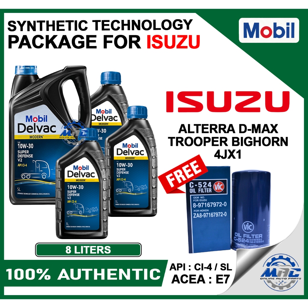 Mobil Delvac Modern 10W-30 8 Liters ISUZU ALTERRA D-MAX TROOPER BIGHORN ...