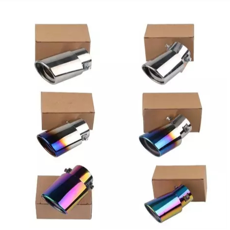 Universal Car Exhaust muffler Tip Burnt 6 Color Pipe Bass Sound Car ...