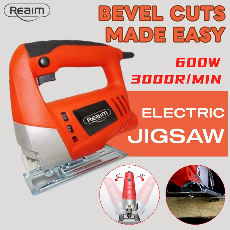 REAIM Electric Jigsaw Power Tool Heavy Duty 600W Electric Saw Wood ...