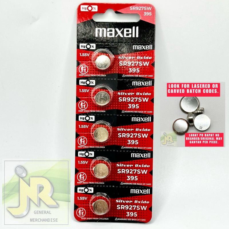 MAXELL SR927 395 1.5V 5 PIECES/1 PAD OR 1 PIECE SR927SW | Shopee ...