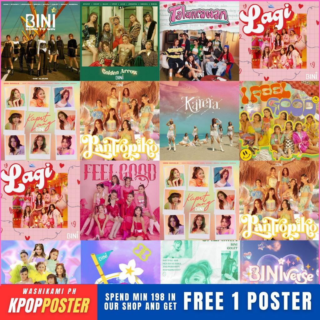 BINI ALBUM COVER SQUARE POSTER A4 KPOP Posters / Washikami PH | Shopee ...