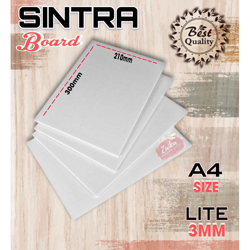 10 pcs 3mm Sintra Board White LITE A3/ A4/ A2 Size | Shopee Philippines