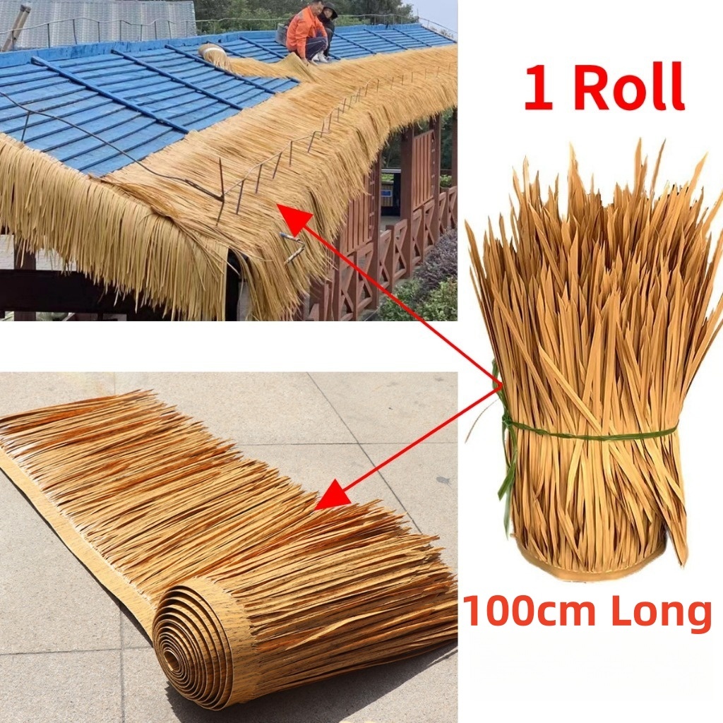 【Spot goods】100x50cm For Outdoor Roof Simulation Thatched Straw Thatch ...