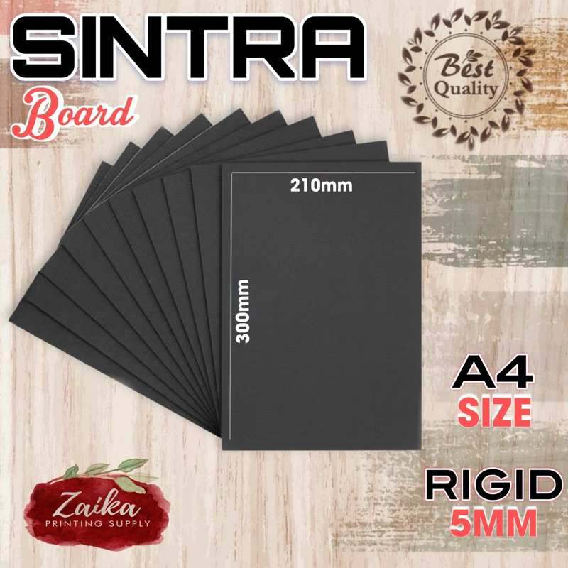 10 pcs BLACK Sintra Board 5MM RIGID A2 / A3 / A4 Size | Shopee Philippines