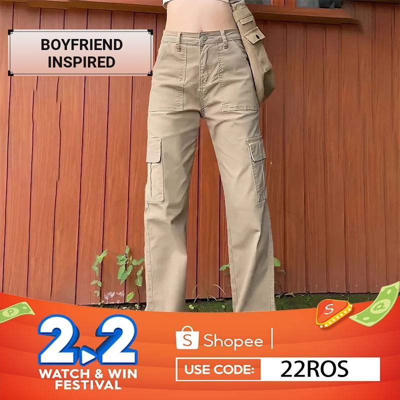 Rosh Jeans Cargo pants for women Unisex 6 Pocket WIDE LEG baggy pants ...