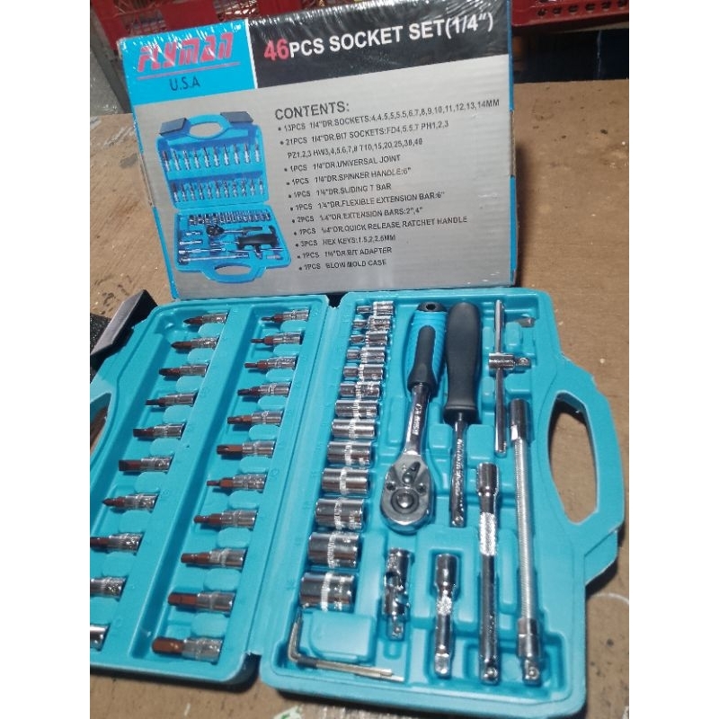 flyman USA 46! PCs 1/4 socket wrench set original FLYMAN | Shopee ...