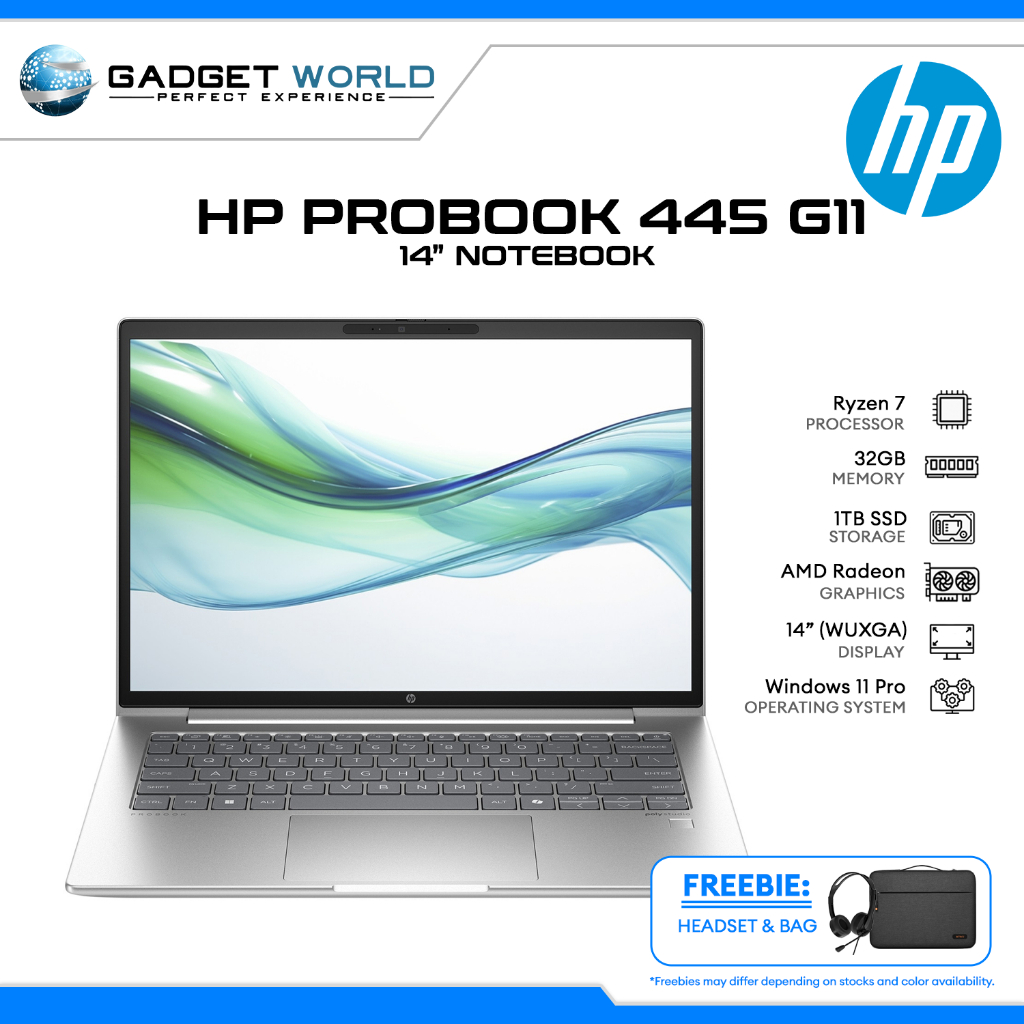HP ProBook 445 G11 14” Notebook - WUXGA - AMD Ryzen 7 7735U 32 GB/1TB ...