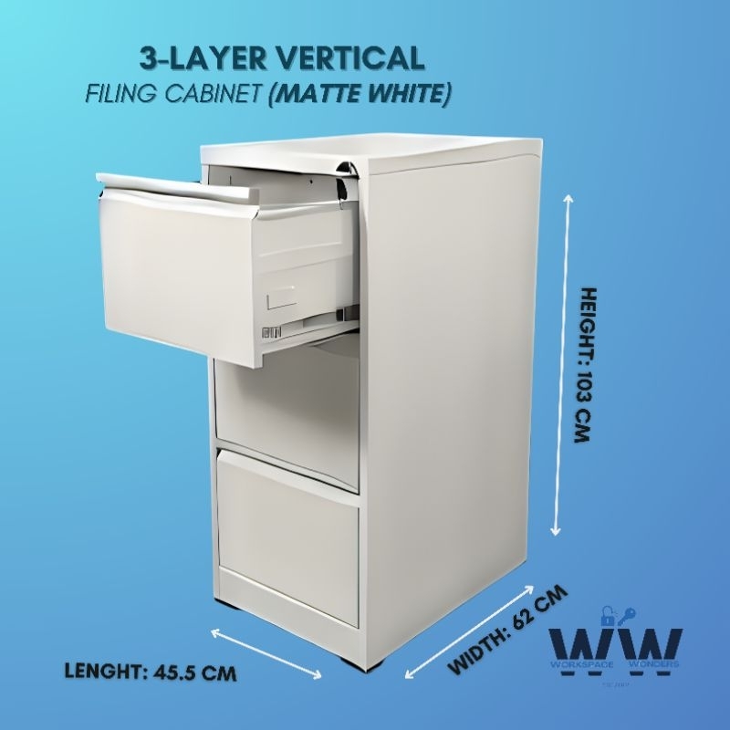 Steel File Cabinet - 3-layer vertical filing steel cabinet (powder ...