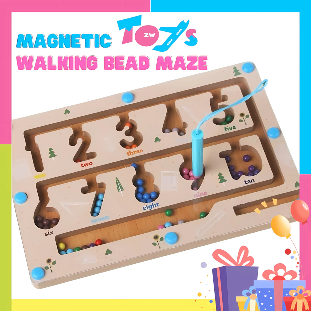 Magnetic Color Sorting Number Maze Puzzle Montessori Early Education ...