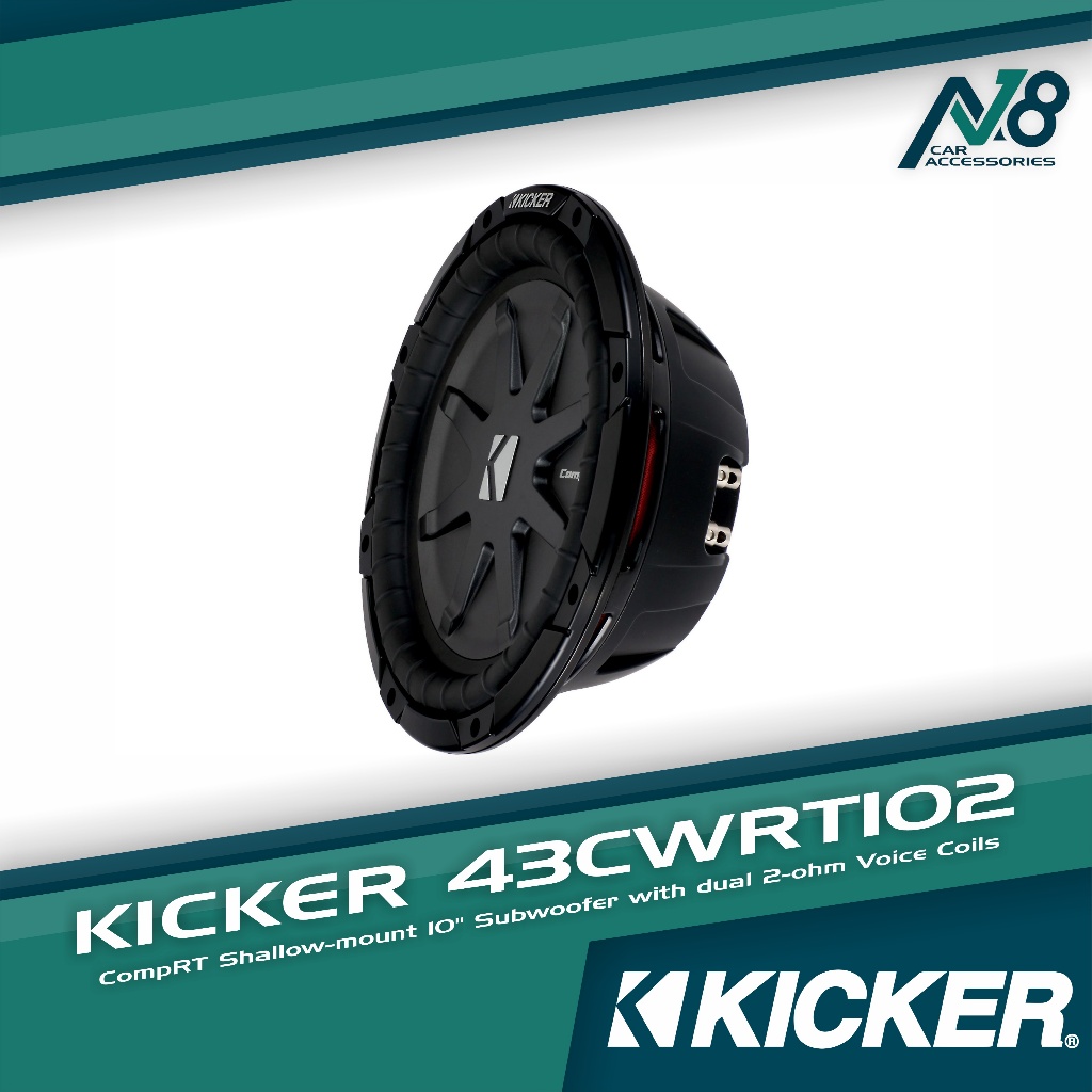 KICKER 48CWRT102 CompRT Shallow-mount 10" Subwoofer Genuine | Shopee ...