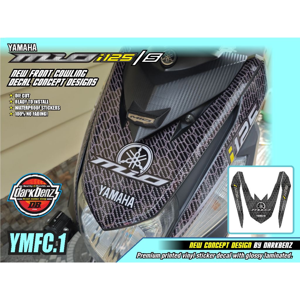 Yamaha Mio i125 / S New Front Concept Quality Printed Sticker Decal ...