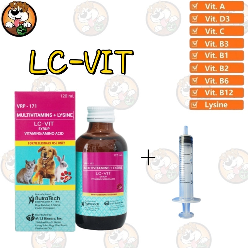 LC-VIT Vitamin for Dogs and Cats 120ml multivitamin complimentary ...