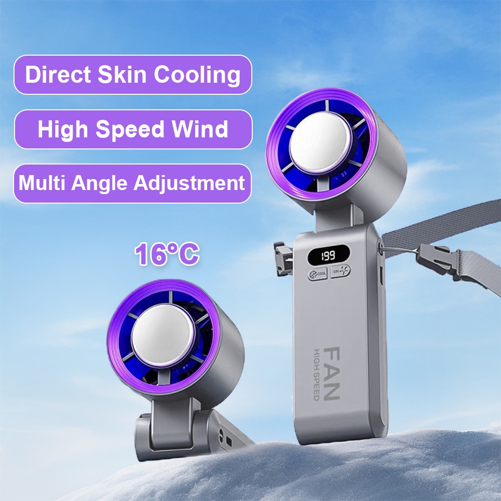 Cooling Fans Handheld High Speed Fan Adjustable Charging Strong Wind ...