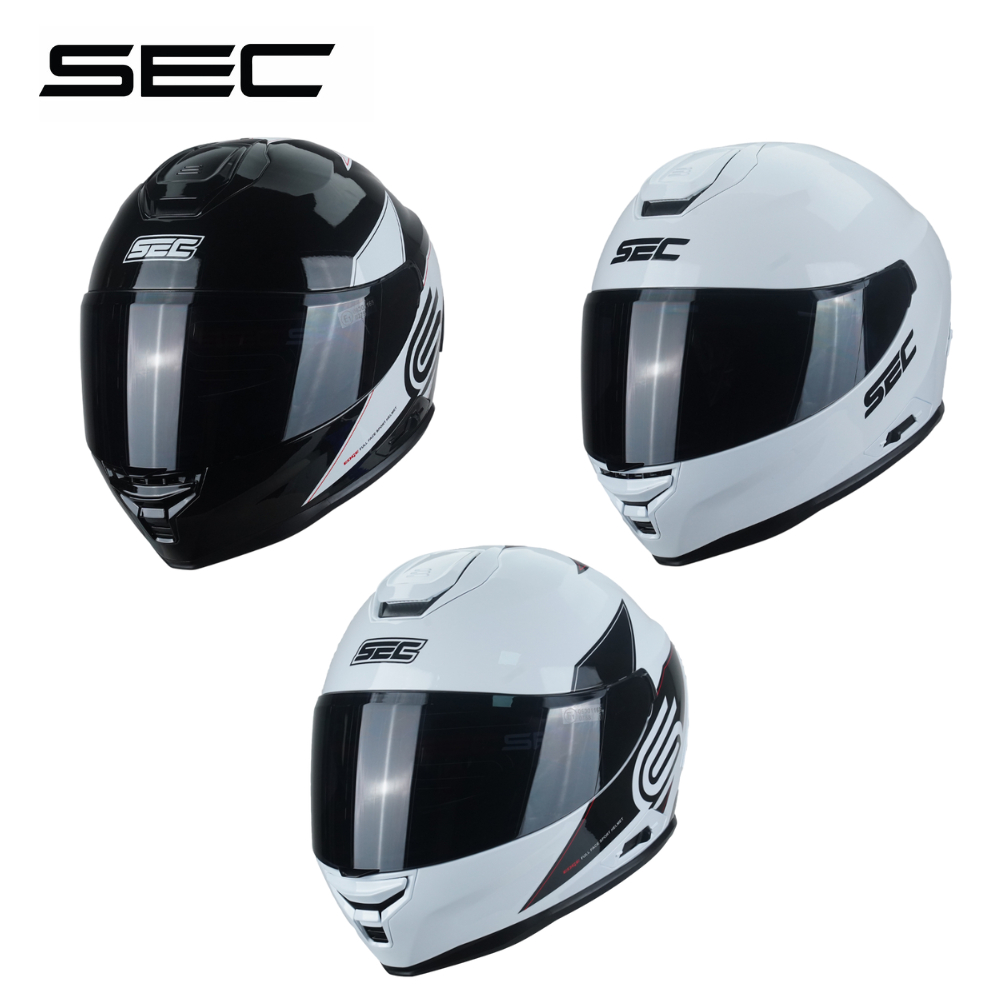 SEC Full Face Helmet For Motorcycle Edge (Gloss) (M-XL) | Shopee ...