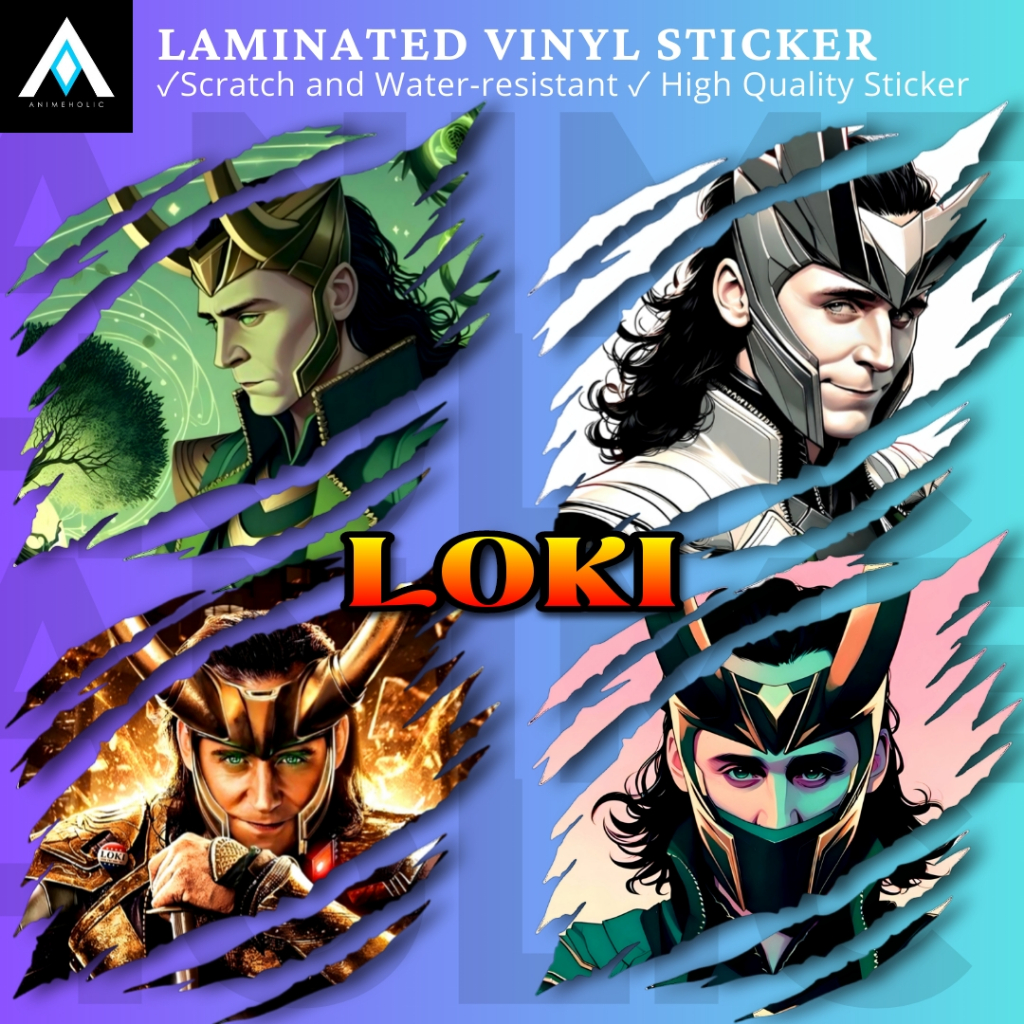 LOKI "THE GOD OF MISCHIEF" "SCRATCH STICKER" FOR TUMBLER AND MORE ...