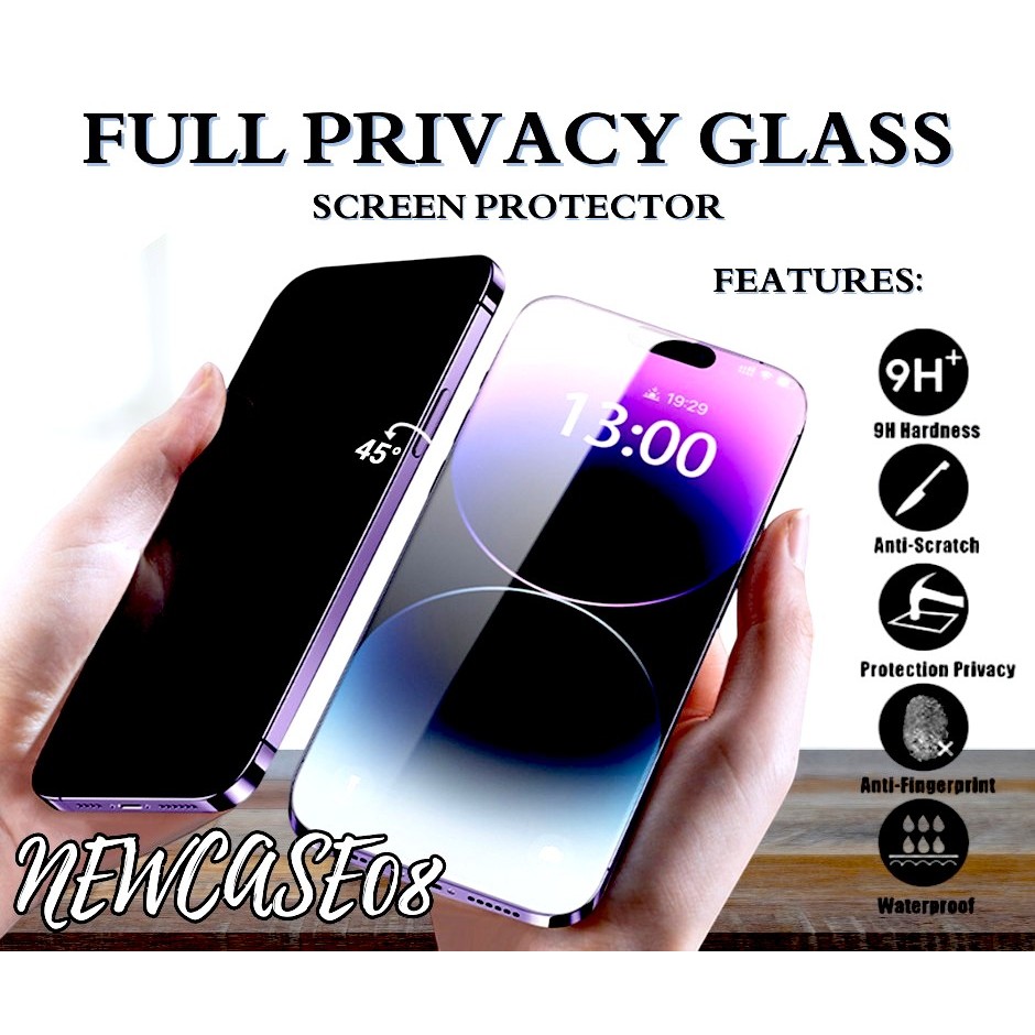 PRIVACY GLASS TECNO CAMON 20 30 18 19 POVA 4 5 6 PRO NEO 2 LITE SPARK 1 GO 2023 2024 20C 8C 30C ...