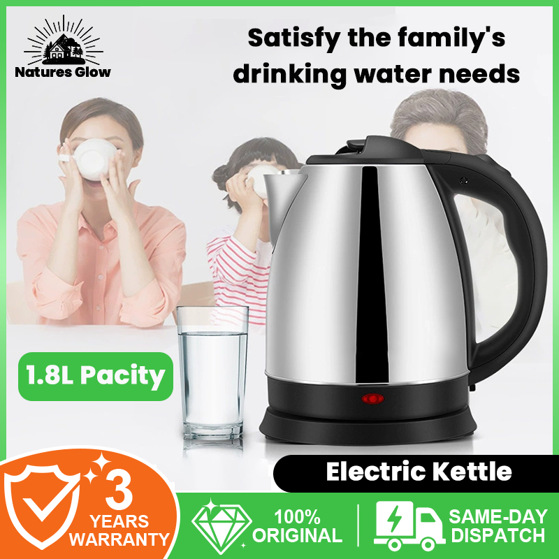Natures Glow 2L Stainless Steel Electric Kettle Boiling Kettle ...