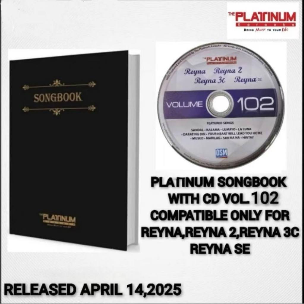 The Platinum Reyna1,Reyna2.Reyna3C/Reyna 3c .ReynaSE Update CD+Songlist+Songbook VOL102 APRIL ...