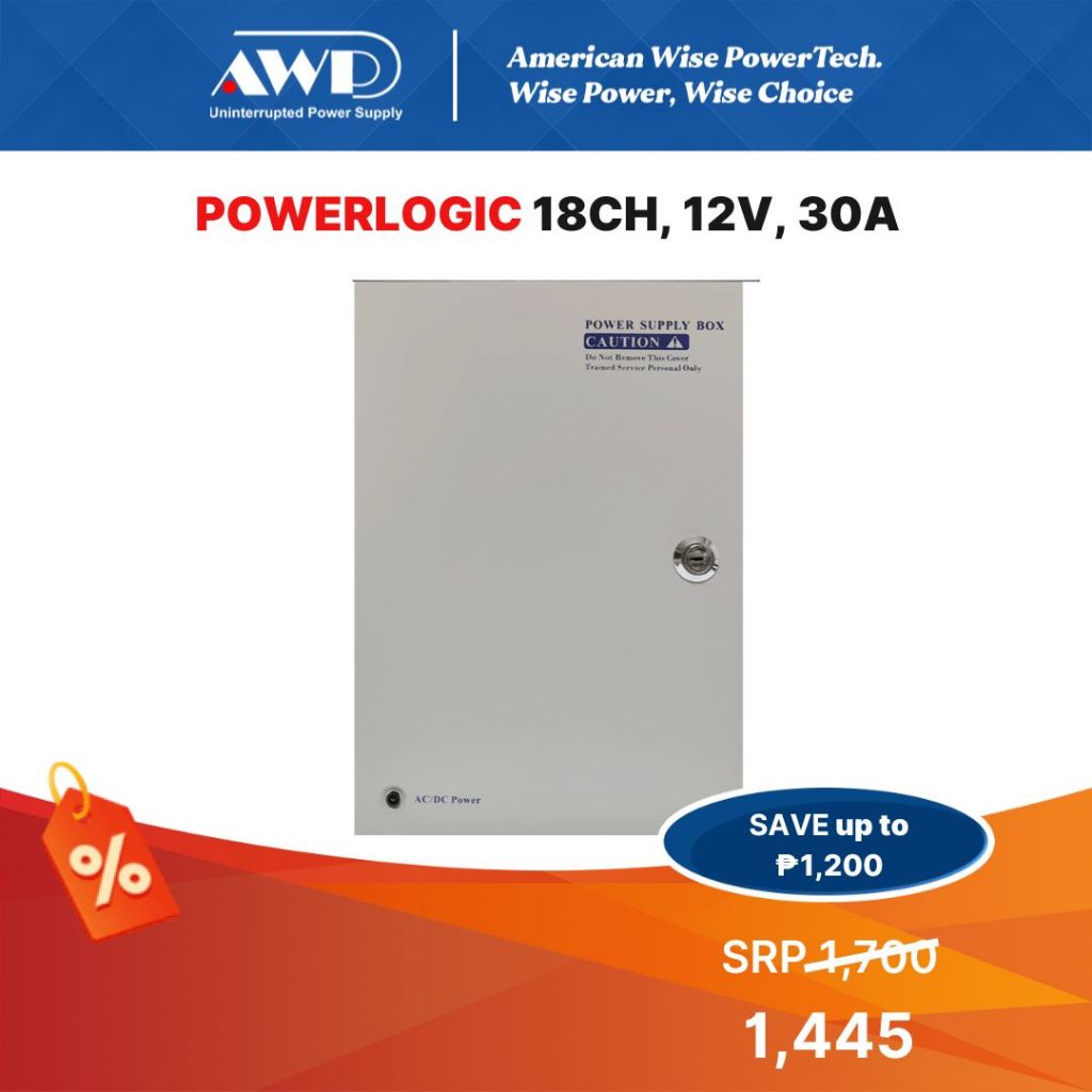 PowerLogic Centralized Power Supply for CCTV (18CH, 12V, 30A) | Shopee ...