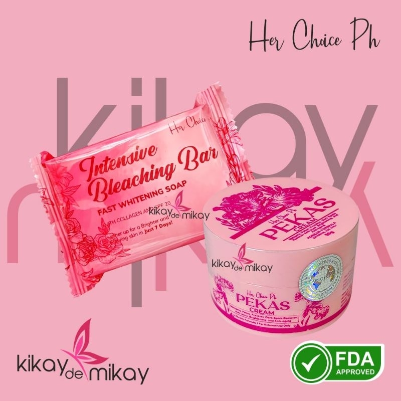 HER CHOICE PH IBB AND PEKAS REMOVER CREAM Face Body Whitening Soap ...