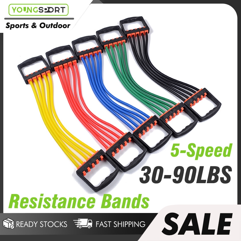 Fitness Equipment Yoga Resistance Band Elastic Tension Rope Power Set ...